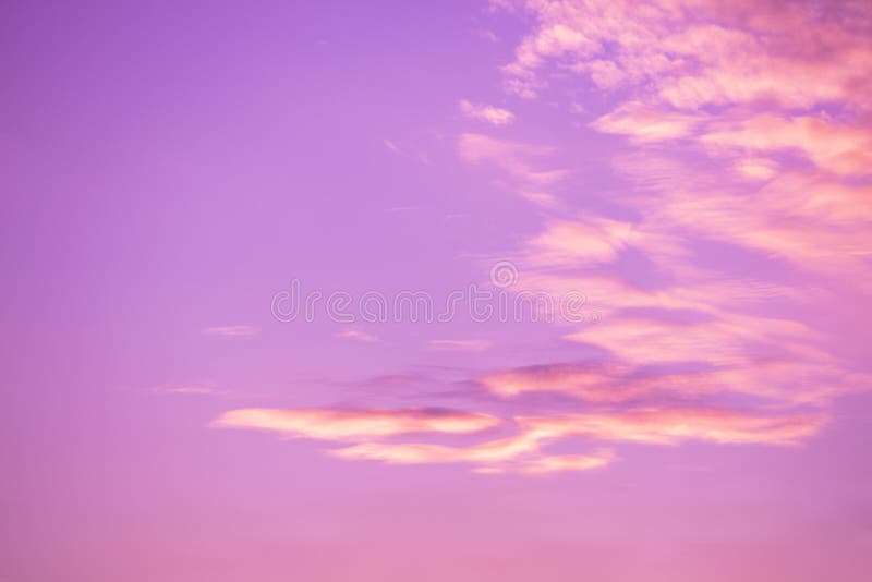 Pink cloudy sky at sunset stock image. Image of morning - 217965311