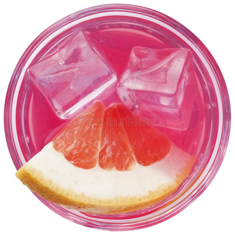 Pink Cocktail with Vodka, Grapefruit and Ice, Soft Cocktail, Refreshing ...