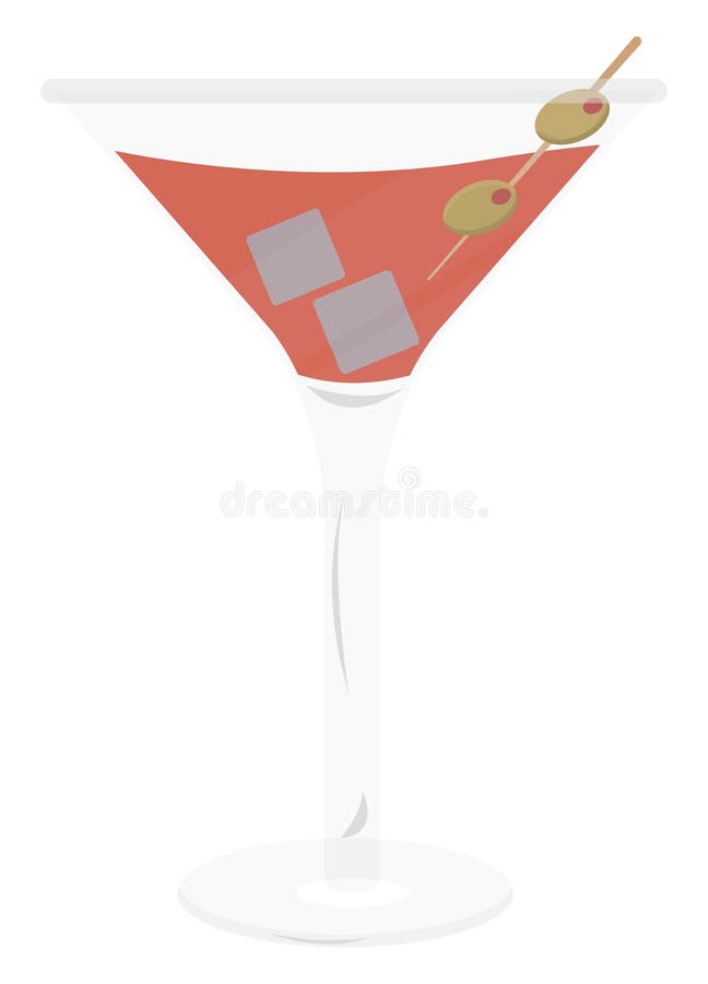 Pink coctail, icon stock vector. Illustration of graphic - 261371792