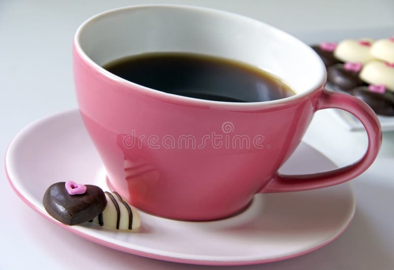 Pink coffee cup stock image. Image of anniversary, isolated - 17689209