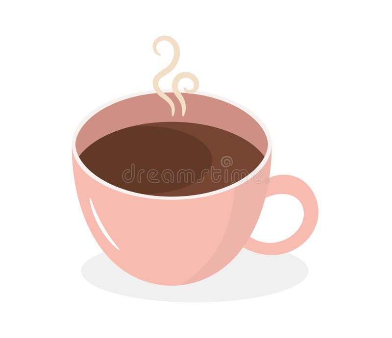 Pink Coffee Cup Illustration Stock Illustration - Illustration of ...