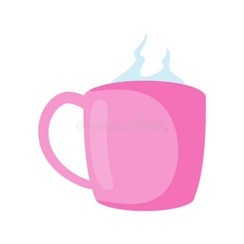 Pink coffee cup stock vector. Illustration of espresso - 273086640