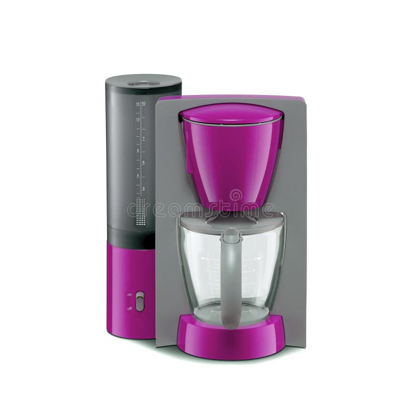 Pink coffee maker stock photo. Image of coffee, shiny - 61108292