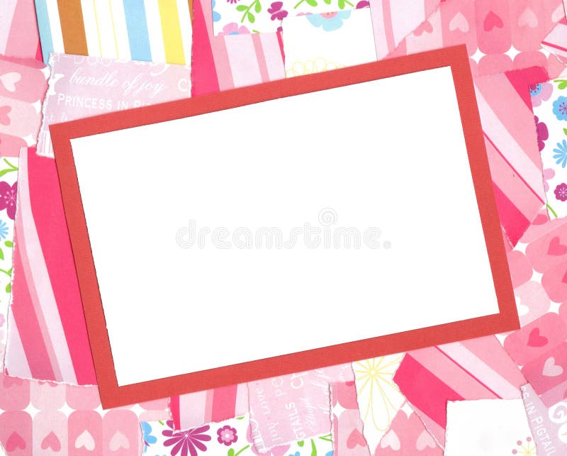Pink collage frame stock illustration. Illustration of border - 6088979