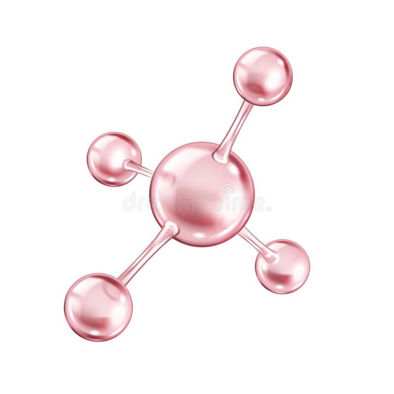 Pink Collagen Molecule Structure Rotates Illustration Stock Image ...