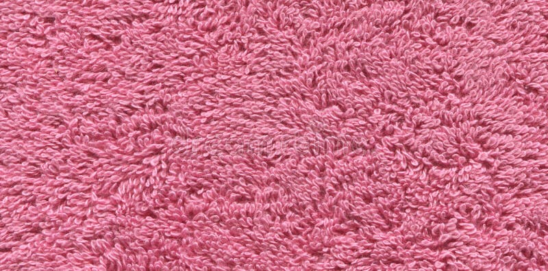 Pink Color Bath Towel Texture. Pink Cloth Bath Towel Background. Stock ...
