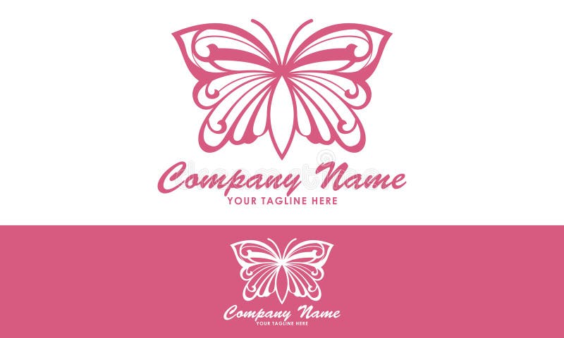 Pink Color Simple and Minimalistic Rabbit Logo Design Stock Vector ...