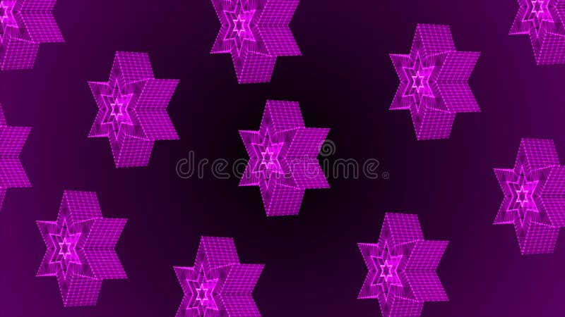 Pink Color 3d Rotating Star Model with Glowing Wireframe Stock Video ...