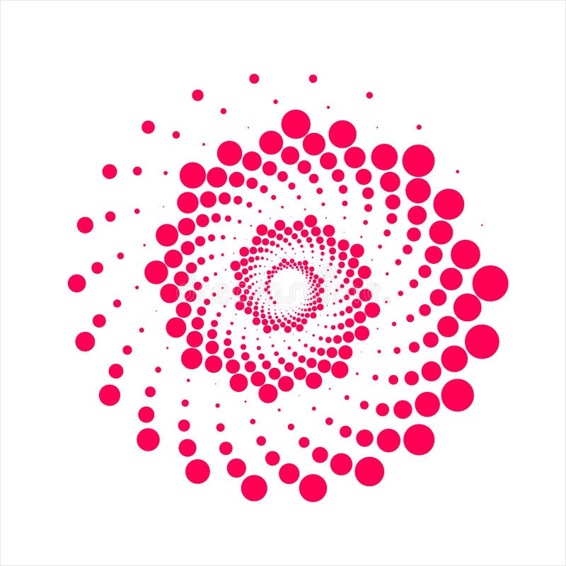 Pink Color Dotted Spiral Vortex Stock Vector - Illustration of text ...