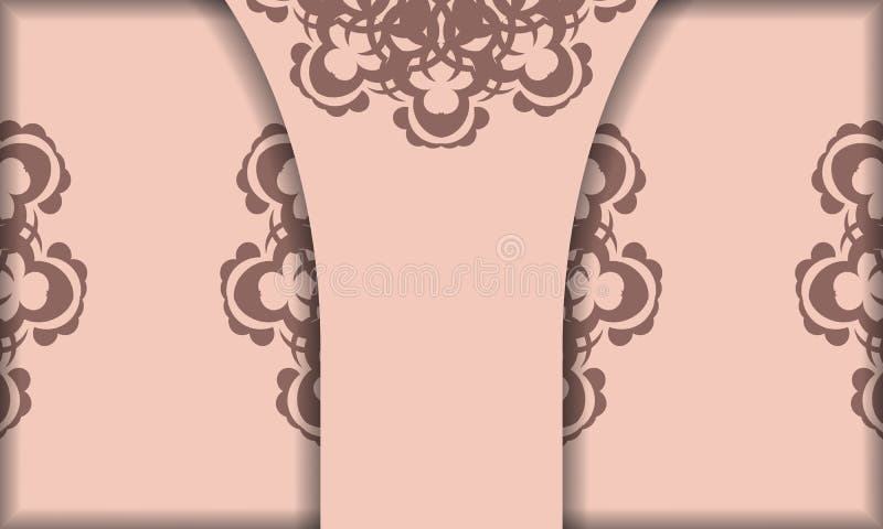 Pink Color Flyer with Abstract Pattern for Your Design. Stock Vector ...