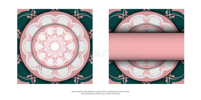 Pink Color Flyer Template with Greek White Pattern for Your Brand ...