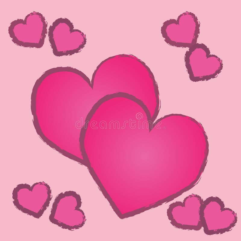 Pink color heart stock vector. Illustration of heart - 50171743