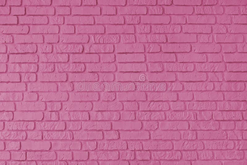 Pink Color Painted Brick Wall Texture, Brickwork, Masonry of Stone ...
