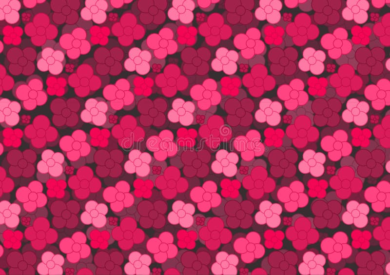 Pink Color Shade Flower Pattern Design Wallpaper Background Stock ...