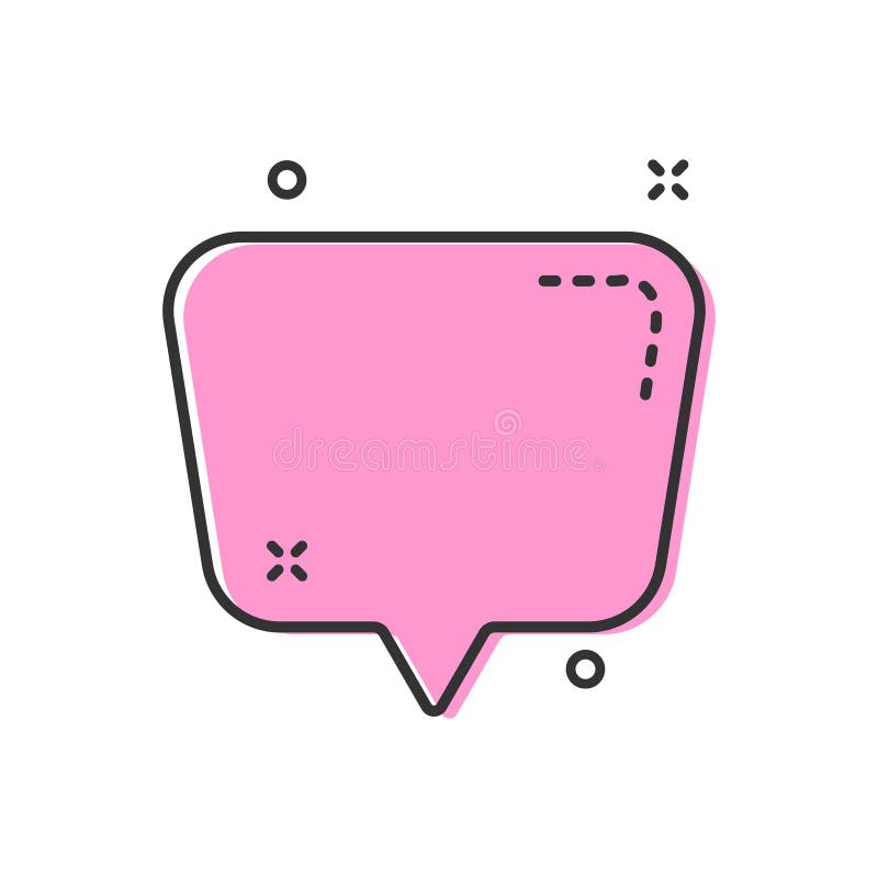 Speech Bubble Outline Vector Illustration Stock Illustration ...
