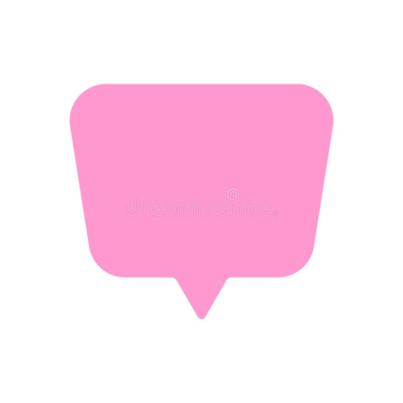 Pink Color Speech Bubble Vector Illustration Stock Vector ...