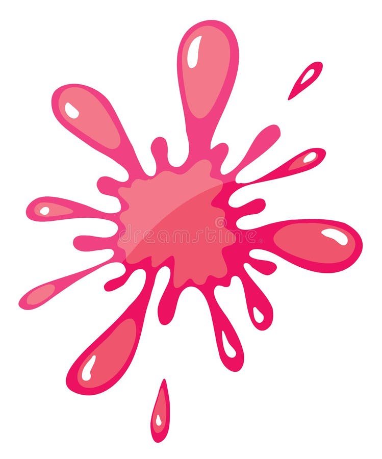 A pink color splash stock illustration. Illustration of splashes - 27648322