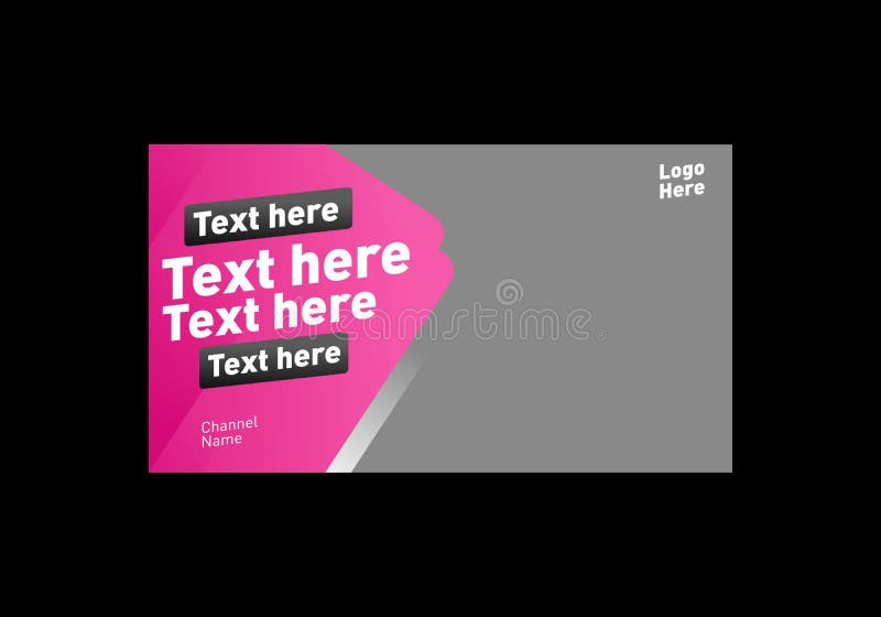 Pink Color of Video Thumbnail Stock Vector - Illustration of colorful ...