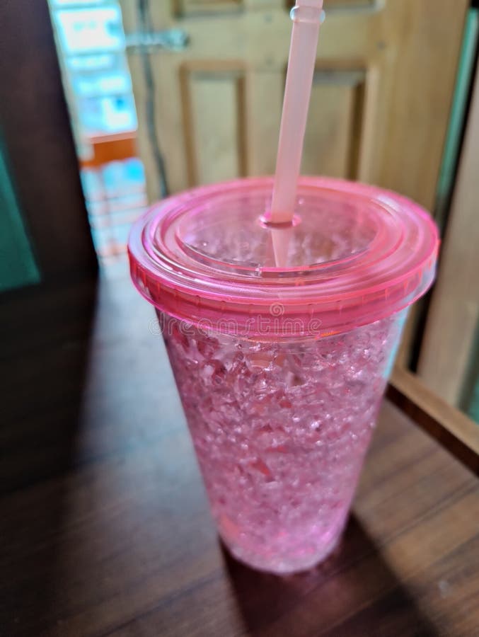 Pink Color Water Bottle Plastic Stock Photo - Image of bottle, water ...