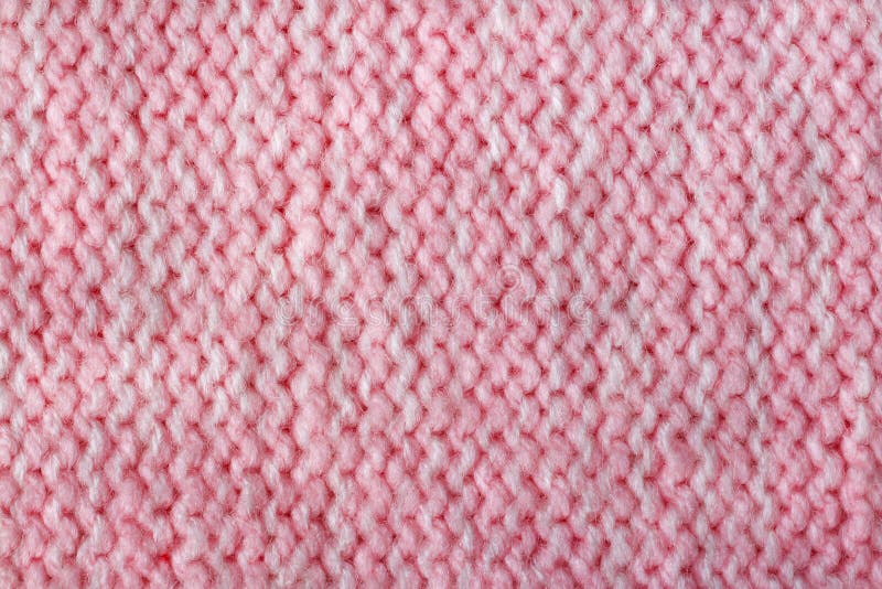 Pink Color Wool Knitted Background Closeup Stock Image - Image of ...