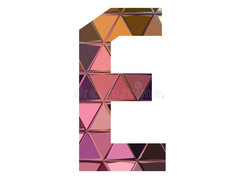 Pink Colored Letter E Logo Icon Stock Illustration - Illustration of ...