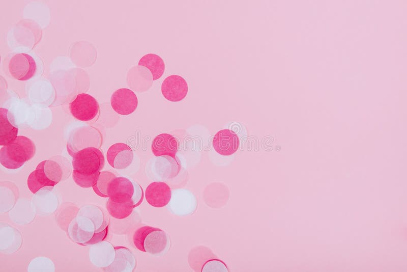Pink Colorful Festive Confetti. Flat Lay Style Stock Photo - Image of ...
