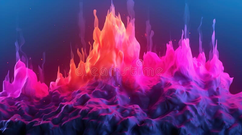 Pink Colors Powder Exploding into a Sound Wave Style, Ai Generated ...