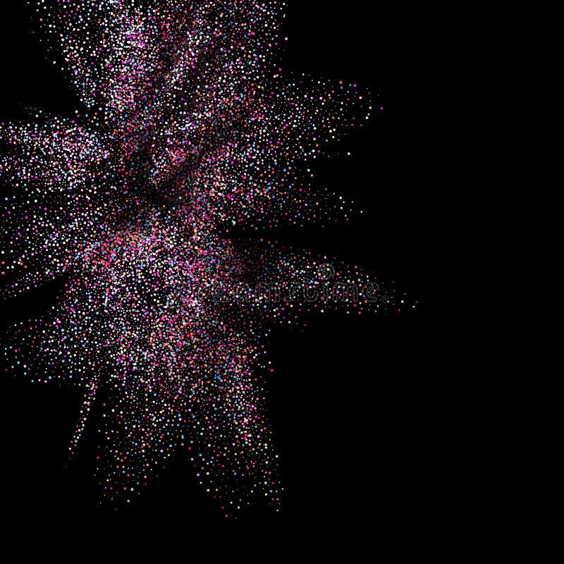 Pink Glitter Explosion on Transparent Background. Stock Vector ...