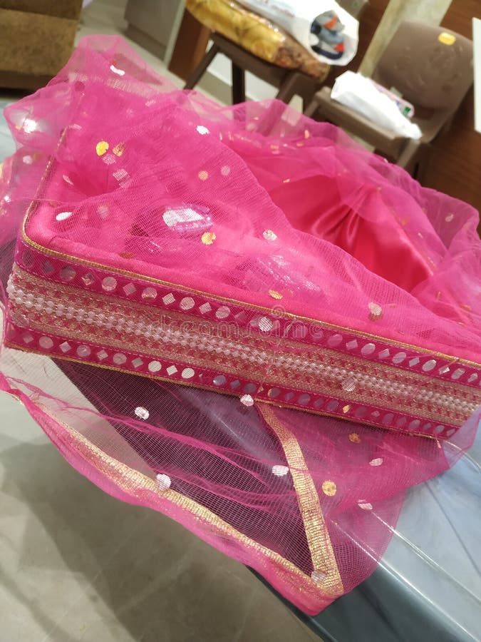 A pink colour tokri stock image. Image of design, magenta - 262187425