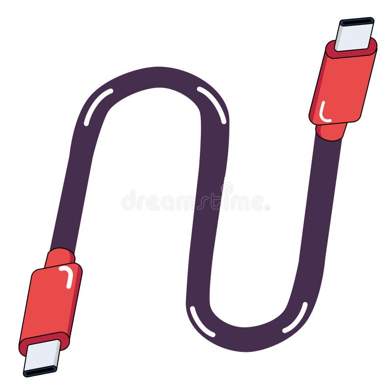 Pink Colour Type C Usb Cables To Type C Isolated on White Background ...