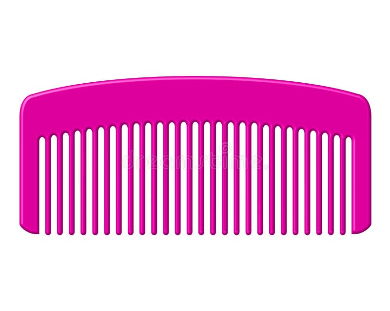 Pink comb stock vector. Illustration of brush, clipart - 25772197
