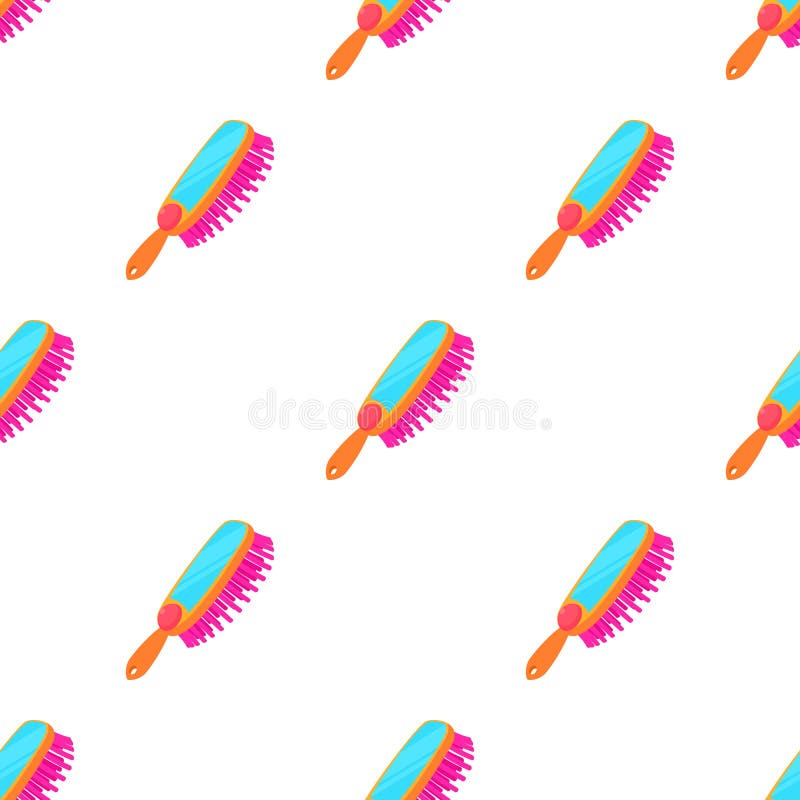 Pink Comb Brush Pattern Seamless Vector Stock Vector - Illustration of ...