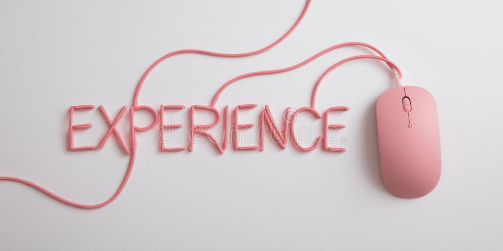 Creative Design with a Pink Mouse and the Word Experience Crafted from ...