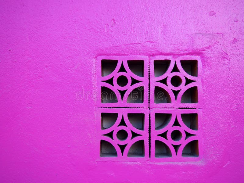 Pink Concrete Block on the Wall Stock Image - Image of emboss, pattern ...