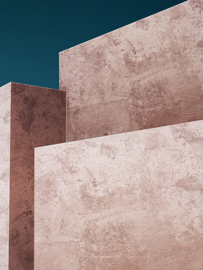 Pink Concrete Wall with Grunge Texture in Muted Tones Stock ...