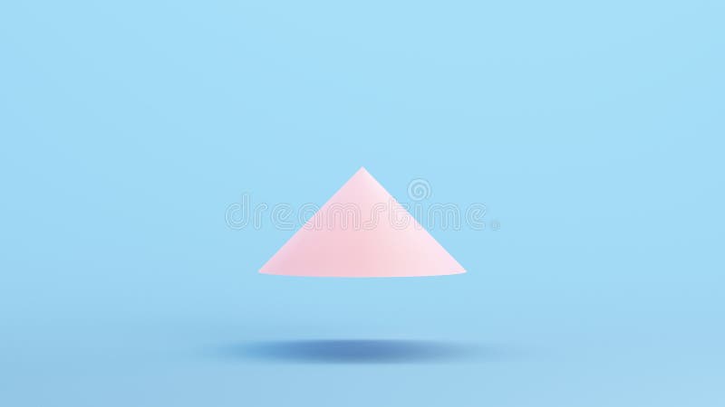 Pink Cone Floating Geometric Shape Solid Pointy Round Structure Kitsch ...