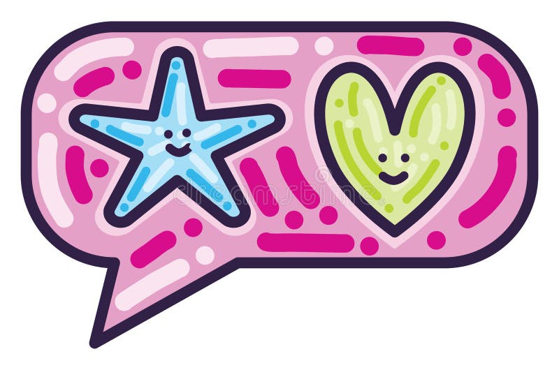 Pink Conversation Candy Hearts Decorative Frame. Stock Vector ...