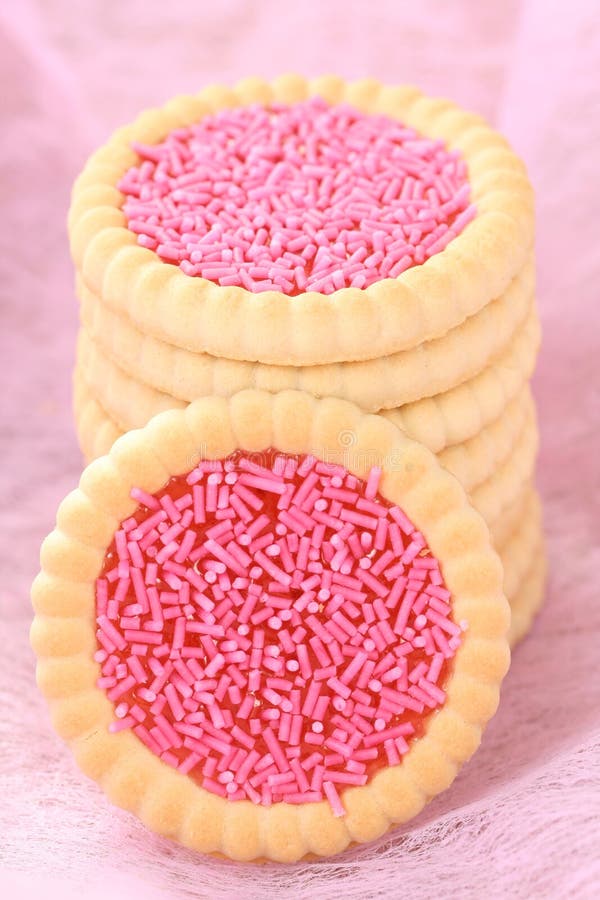 Pink cookies stock photo. Image of stack, fresh, cake - 6874286