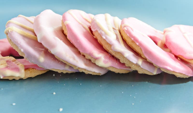 Pink cookies stock image. Image of color, batch, copy - 58381579