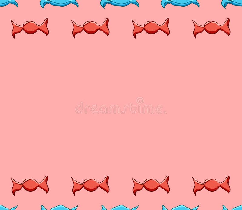 Pink Copy Space with Round Candies in Red and Blue Wrapper Stock ...
