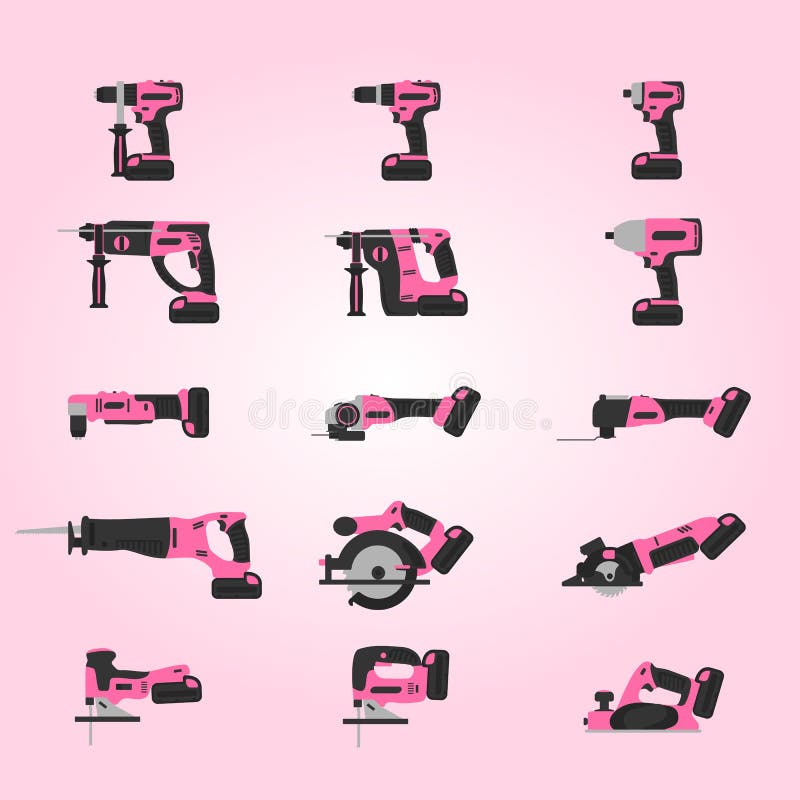 Modern Cordless Power Tools Stock Illustrations – 351 Modern Cordless ...
