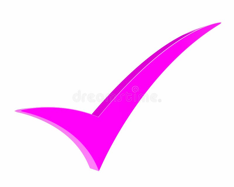 Pink Incorrect Mark Symbol Isolated on White Background Stock ...