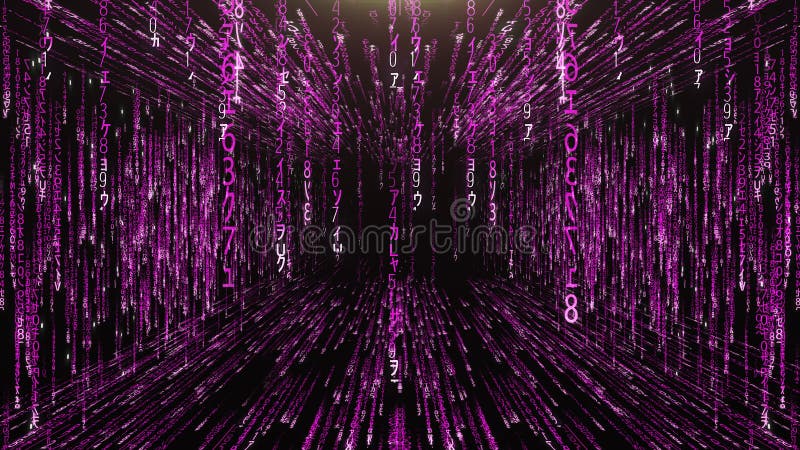 Pink Corridor from the Matrix Code Stock Illustration - Illustration of ...