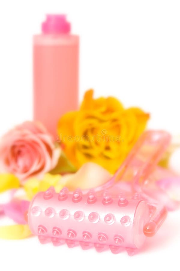 Pink cosmetics stock photo. Image of cosmetics, flower - 26221698