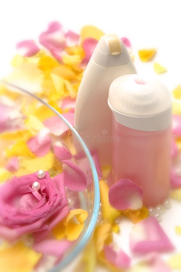 Pink cosmetics stock photo. Image of cosmetics, flower - 26221698
