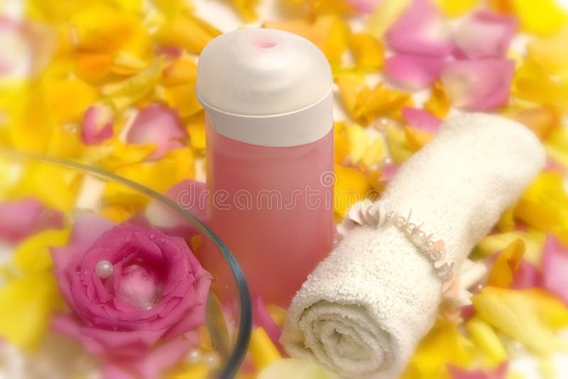 Pink cosmetics stock image. Image of hygienic, petal - 26543753