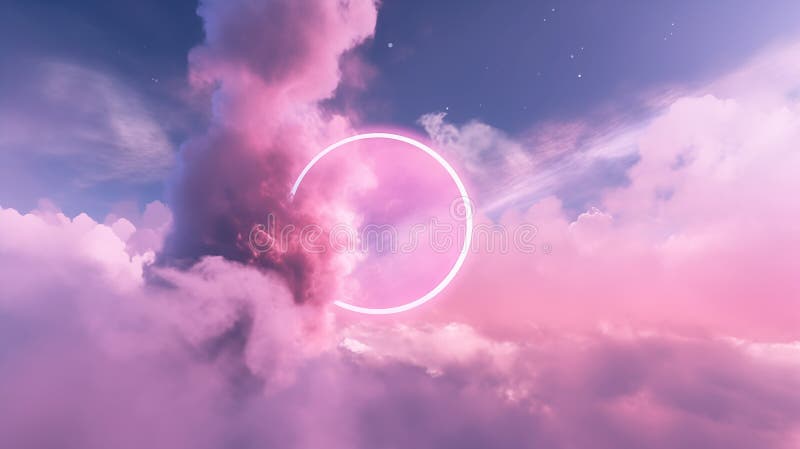 Pink Cosmic Clouds in Outer Space. Stock Illustration - Illustration of ...