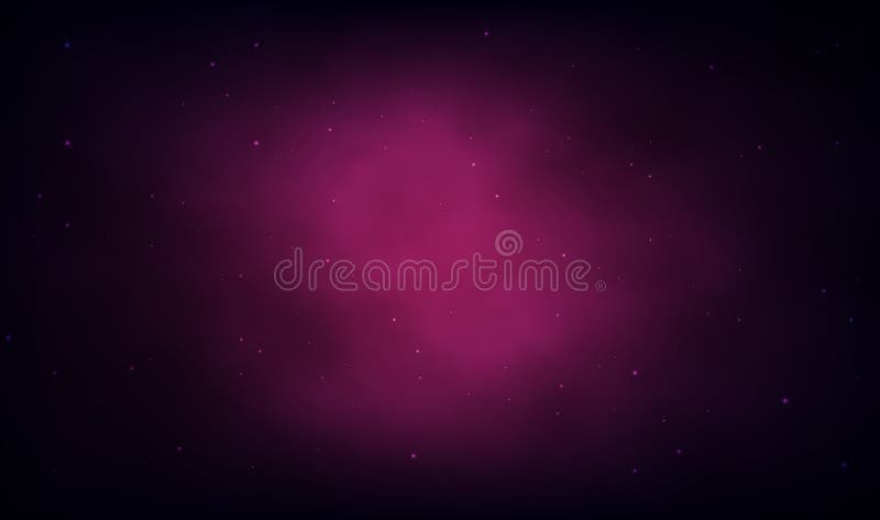 Pink Cosmic Energy and Stars in Violet Hues Stock Illustration ...