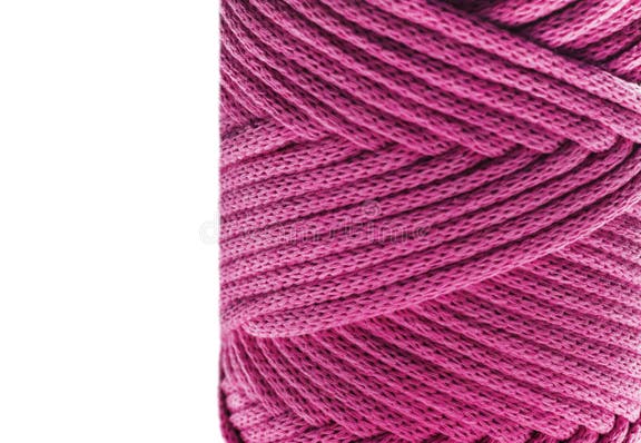 Pink Cotton Thread Knitting and Macrame Stock Image - Image of rope ...