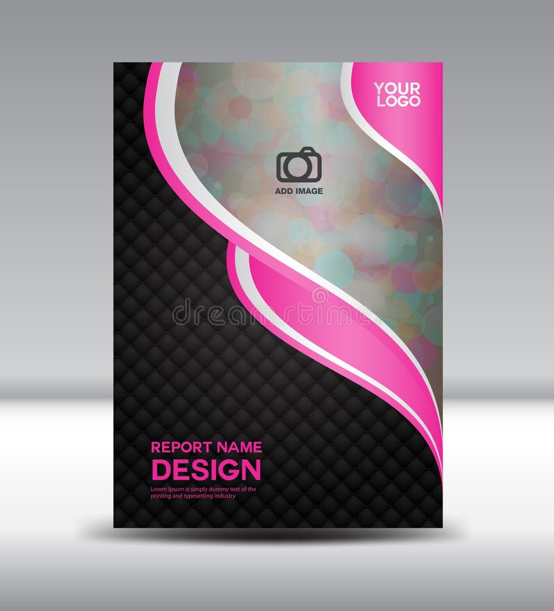 Pink Cover Annual Report Brochure Flyer Template Stock Vector ...